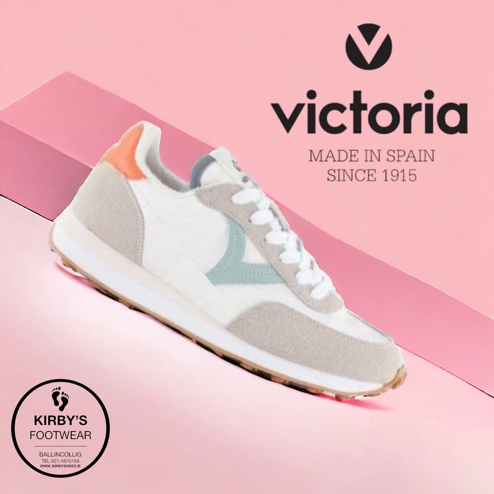 Victoria trainer white leather - 1138100 – Kirbys Footwear Ltd